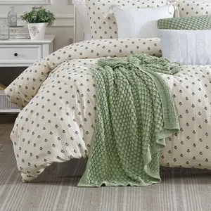 PERI HOME Block Print Gauze Duvet Set, Full/queen