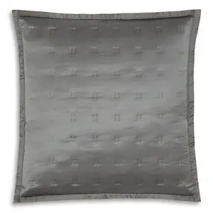 Gingerlily Silk Windsor Sham, Euro - Charcoal