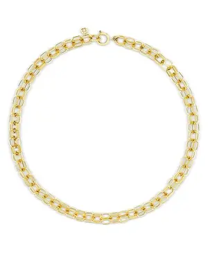 CADAR 18k Yellow Double Cable Link Chain Necklace - Gold