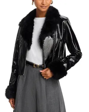 French Connection Leather Outerwear For Women