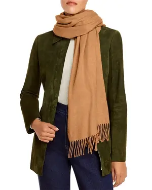 FRAAS Fringe Scarf Wrap - Exclusive Camel