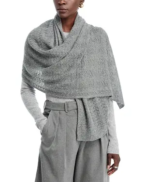 Bloomingdale'S Pointelle Oversized Blanket Scarf Exclusive - Charcoal