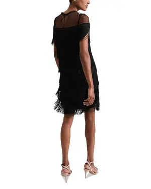 PHASE EIGHT Viola Fringe Mini Dress