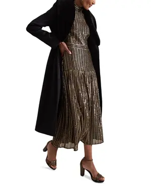 PHASE EIGHT Gloria Sequin Stripe Midi Dress
