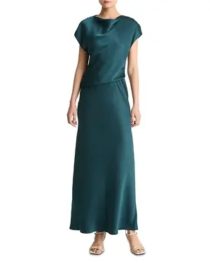 Vince Draped Cap Sleeve Maxi Dress - Juniper
