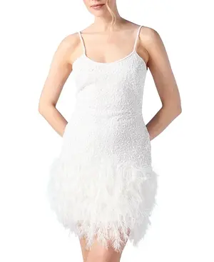 Feather Embellished Cocktail Dresses