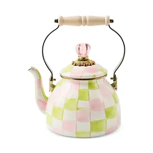 MACKENZIE-CHILDS Palm Beach Check 2 Quart Tea Kettle - No Color