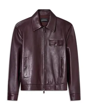 Emporio Armani Leather Zip-up Jacket