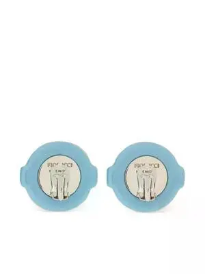 Fiorucci Logo Clip-on Earrings - Blue