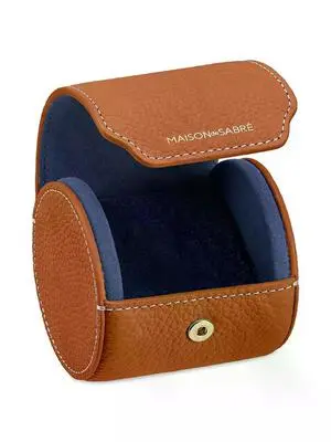 MAISON DE SABRE Leather Watch Roll - Brown