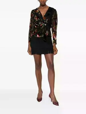 Rixo Everlyn Floral Knot Top