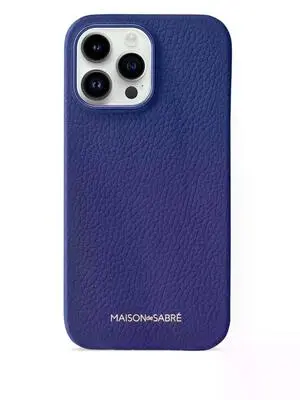 MAISON DE SABRE Iphone 15 Pro Max Leather Phone Case - Blue