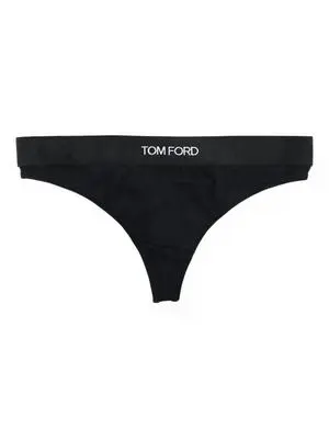 TOM FORD Logo-waist Thong - Black