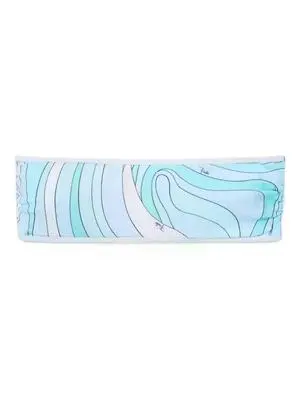 Emilio Pucci Marmo-print Bandeau Bikini Top - Blue