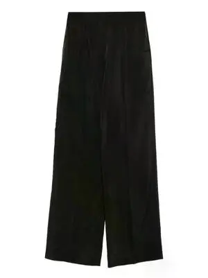 OCCLEUS Wide Leg Silk Pants