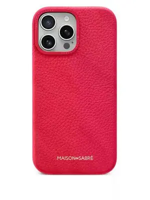 MAISON DE SABRE Iphone 16 Pro Max Leather Phone Case - Pink