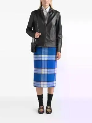 Bally Check-motif Midi Skirt