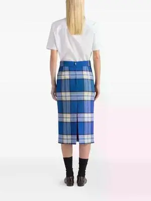 Bally Check-motif Midi Skirt