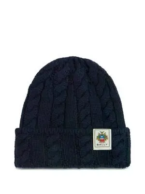 Bally Cable-knit Beanie - Blue