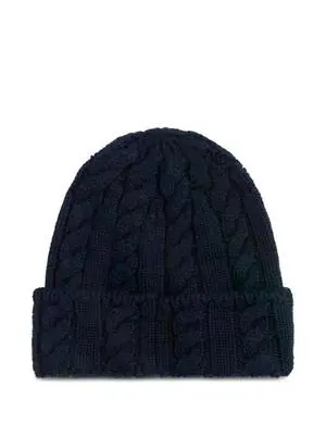 Bally Cable-knit Beanie - Blue