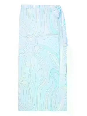 Emilio Pucci Marmo-print Cover-up - Blue
