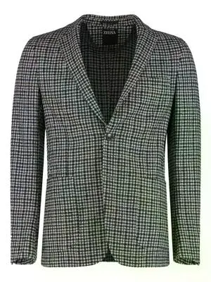 Zegna Checked Single-breasted Blazer