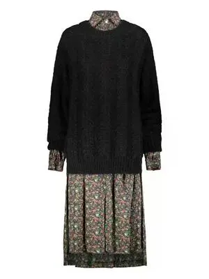 Junya Watanabe Floral Knit Midi Dress
