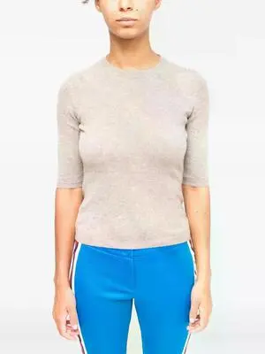 LA ROSE Crew-neck 3/4 Sleeve Sweater