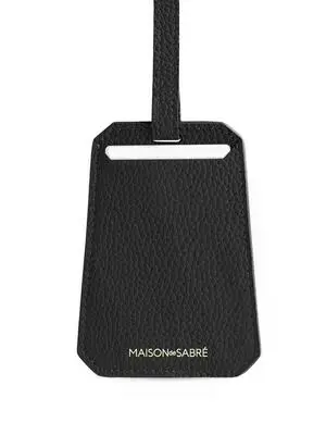 MAISON DE SABRE Leather Luggage Tag - Black