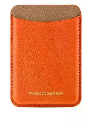 MAISON DE SABRE Magnetic Leather Magsafe Wallet - Orange