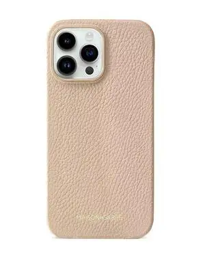 MAISON DE SABRE Leather Iphone 14 Pro Case - Neutrals