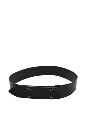 MAISON MARGIELA Adjustable Stitch Leather Belt - Black