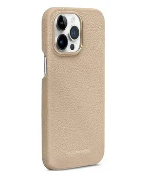 MAISON DE SABRE Leather Iphone 14 Pro Max Case - Neutrals