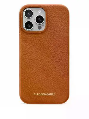 MAISON DE SABRE Iphone 16 Pro Leather Phone Case - Brown