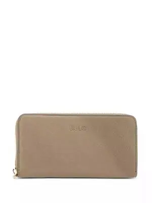 Liu Jo Grained-logo Wallet - Neutrals