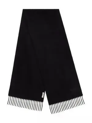 Bally Embroidery Fringe Scarf - Black