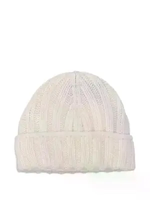 LA ROSE Ribbed Knit Beanie - Neutrals