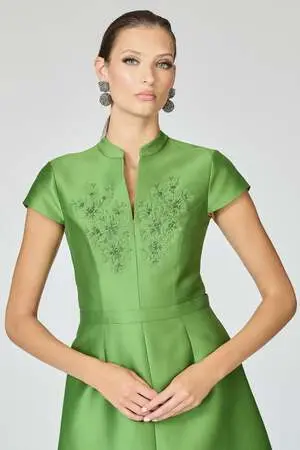 Sachin & Babi Embellished Mikado A-line Gown