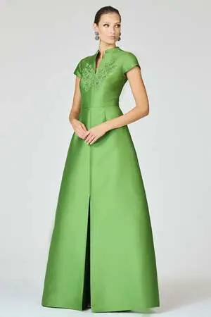 Sachin & Babi Embellished Mikado A-line Gown