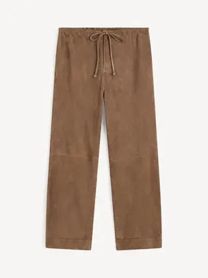 BY MALENE BIRGER Joanni Suede Trousers - Chocolate Chip