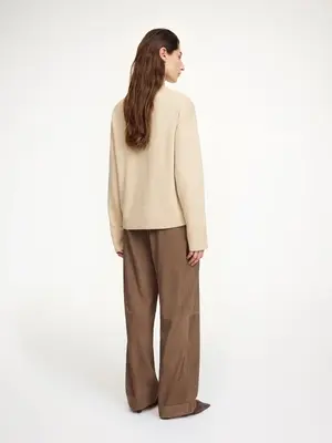 BY MALENE BIRGER Joanni Suede Trousers - Chocolate Chip