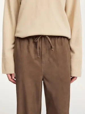 BY MALENE BIRGER Joanni Suede Trousers - Chocolate Chip