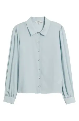 FRAME Staple Silk Button-up Shirt - Sky Blue