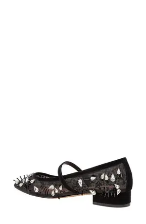 Linea Paolo Maison Embellished Mary Jane Flat - Black