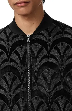 John Varvatos Embroidered Bomber Jacket