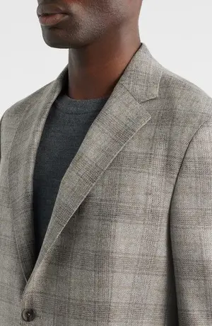 Vince Icon Relaxed-fit Glen Check Brushed Wool Sport Coat