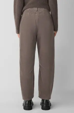 Eileen Fisher Barrel Leg Stretch Organic Cotton Ankle Pants