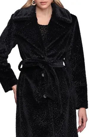 Avec Les Filles Faux Shearling Maxi Coat