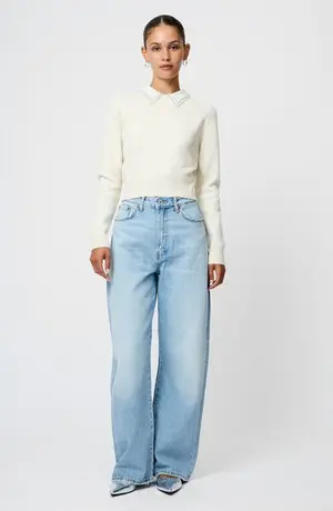 French Connection Avea Embellished Collar Sweater