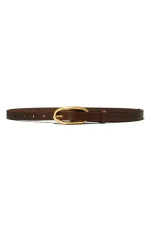 Tory Burch Pierced Leather Buckle Belt - Amarena